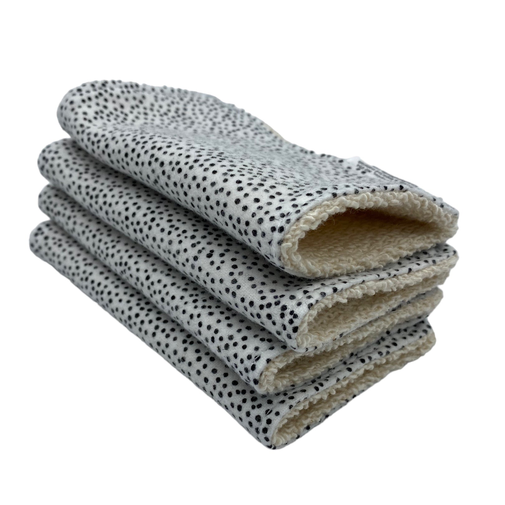 Wash Cloths - Minis - Dots - Black and White – Nina's Flying Needle